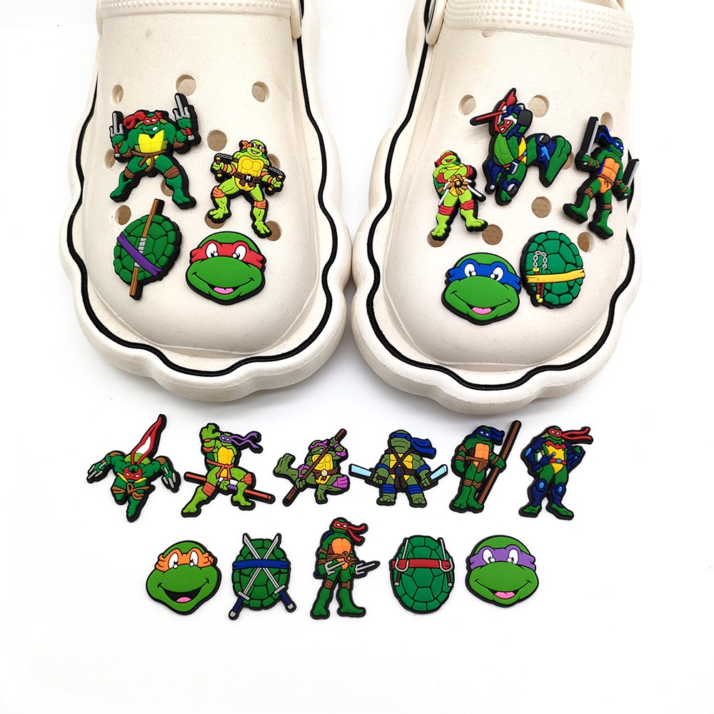 Cartoon Teenage Mutant Ninja Turtles Jibbits Tortoise Shell Jibits Croc ...