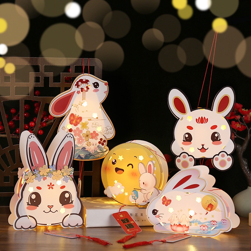 Mid-Autumn Festival Lantern Decoration Festival Luminous Cartoon DIY ...