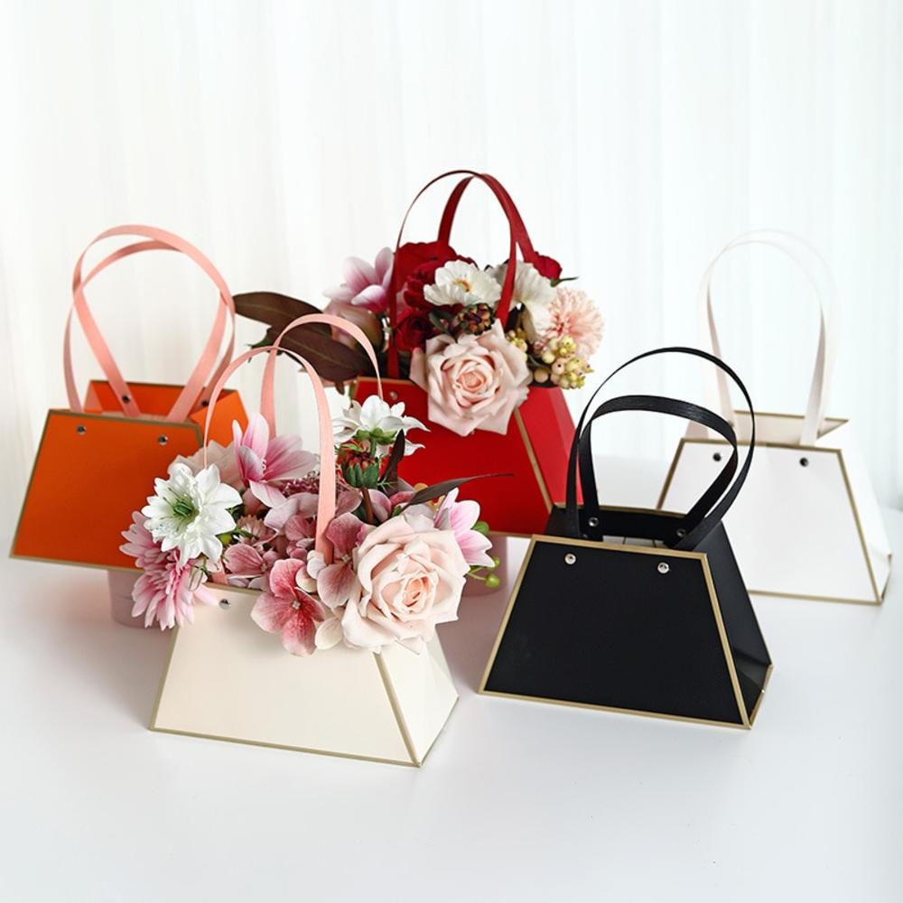 Flower Gift Bags for Bouquets Portable Craft Paper Flower Boxes with ...