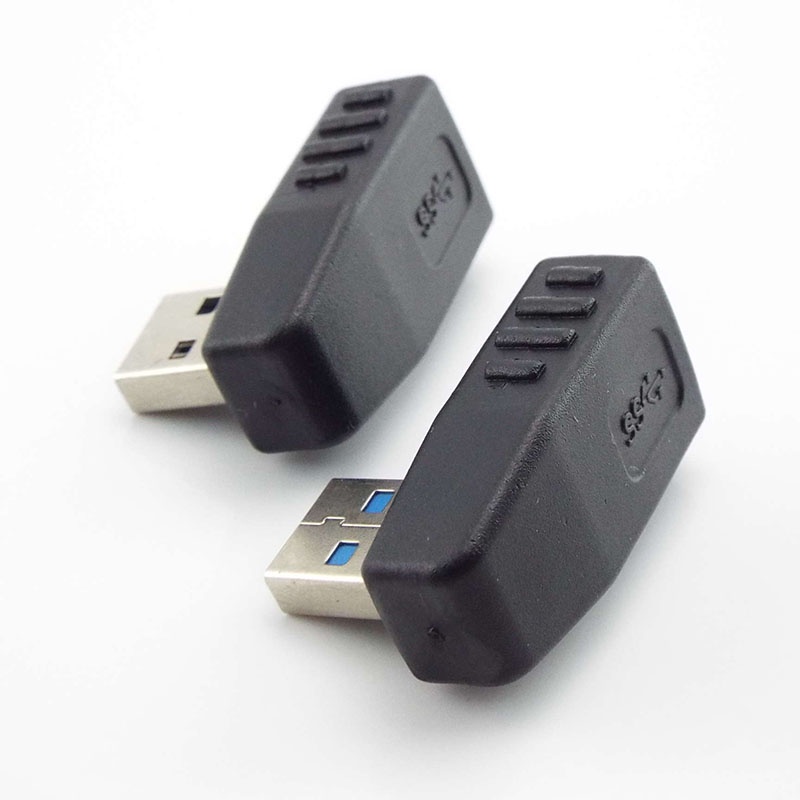 90 Degree USB 3.0 A Male to Female Converter Adapter Plug USB Head ...
