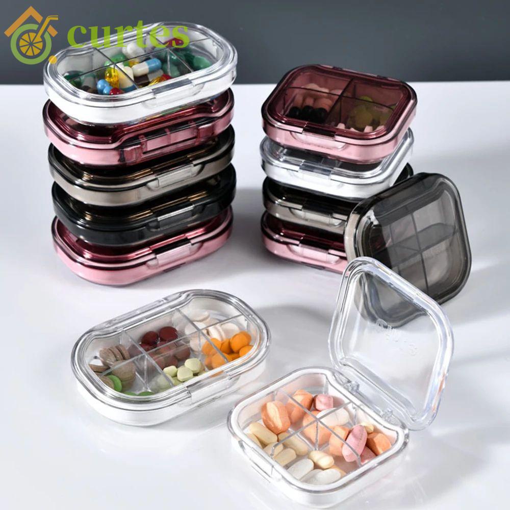 DYRUIDOJ 4/6 Grids Medicine Pill Box Women Capsules Organizer Travel ...