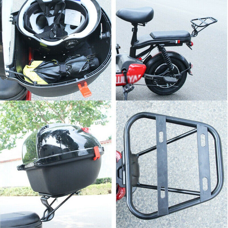 bicycle Motorcycle Bike Backrest Bracket Rear Back Storage Rack Tail ...
