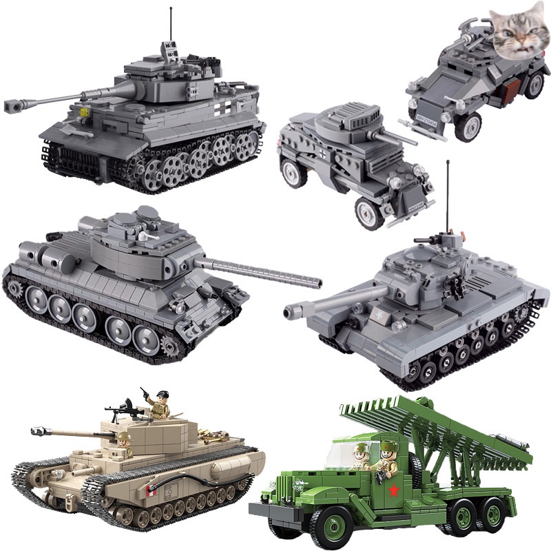 Moc Compatible Lego World War II Military Vehicle Tank Armored Vehicle ...