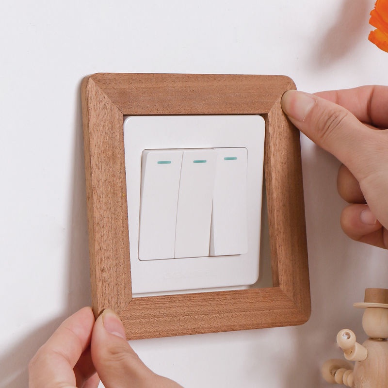 Solid Wood Switch Sticker Decorative Switch Stickers High-End New ...