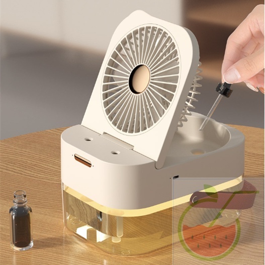 🇸🇬Ready Stock🇸🇬 Portable Dual Spray Humidification Fan With Remote ...