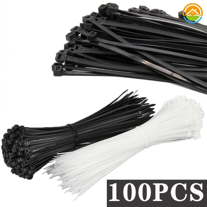 100Pcs Self Locking Nylon Cable Ties Strap/Cable Tie Fixing Organizer ...