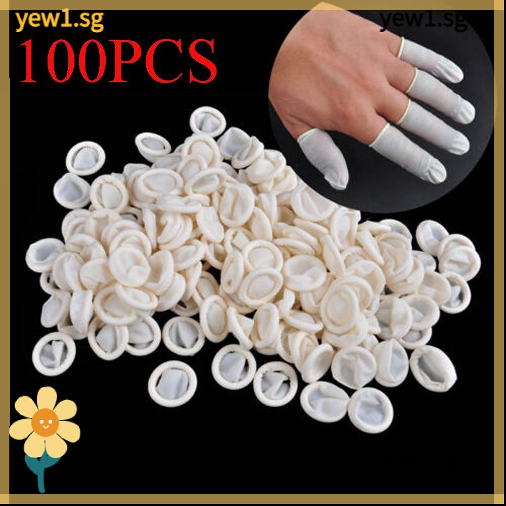 YEW 100PCS Non-slip Finger Cots Nail Art Tool Rubber Gloves Finger ...