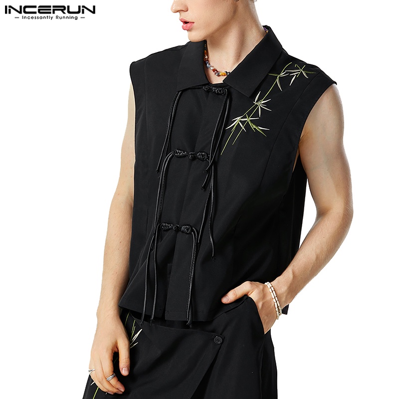 INCERUN Men Chinese Style Greenery Print Fashion Bamboo Long Plate ...