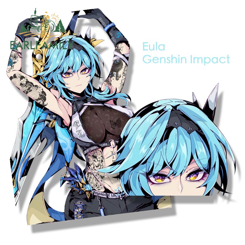 EARLFAMILY Street Punk Eula Fanart Car Sticker Anime Genshin Impact ...