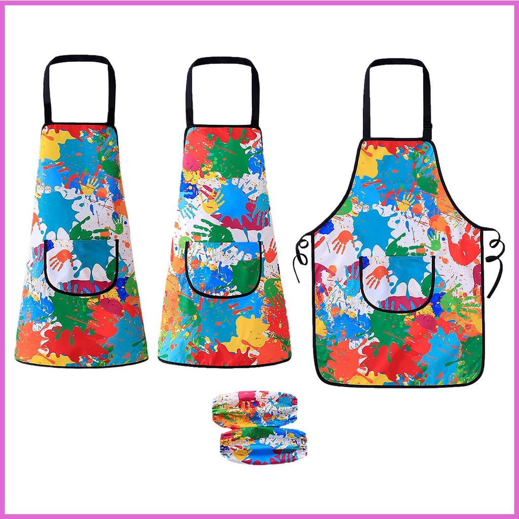 Kids Art Apron Kids Painting Aprons Waterproof Children Artist Painting ...