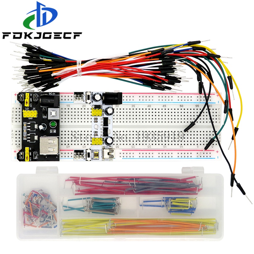 3.3V/5V MB102 Breadboard power module+MB-102 830 points Prototype Bread board for arduino kit ...