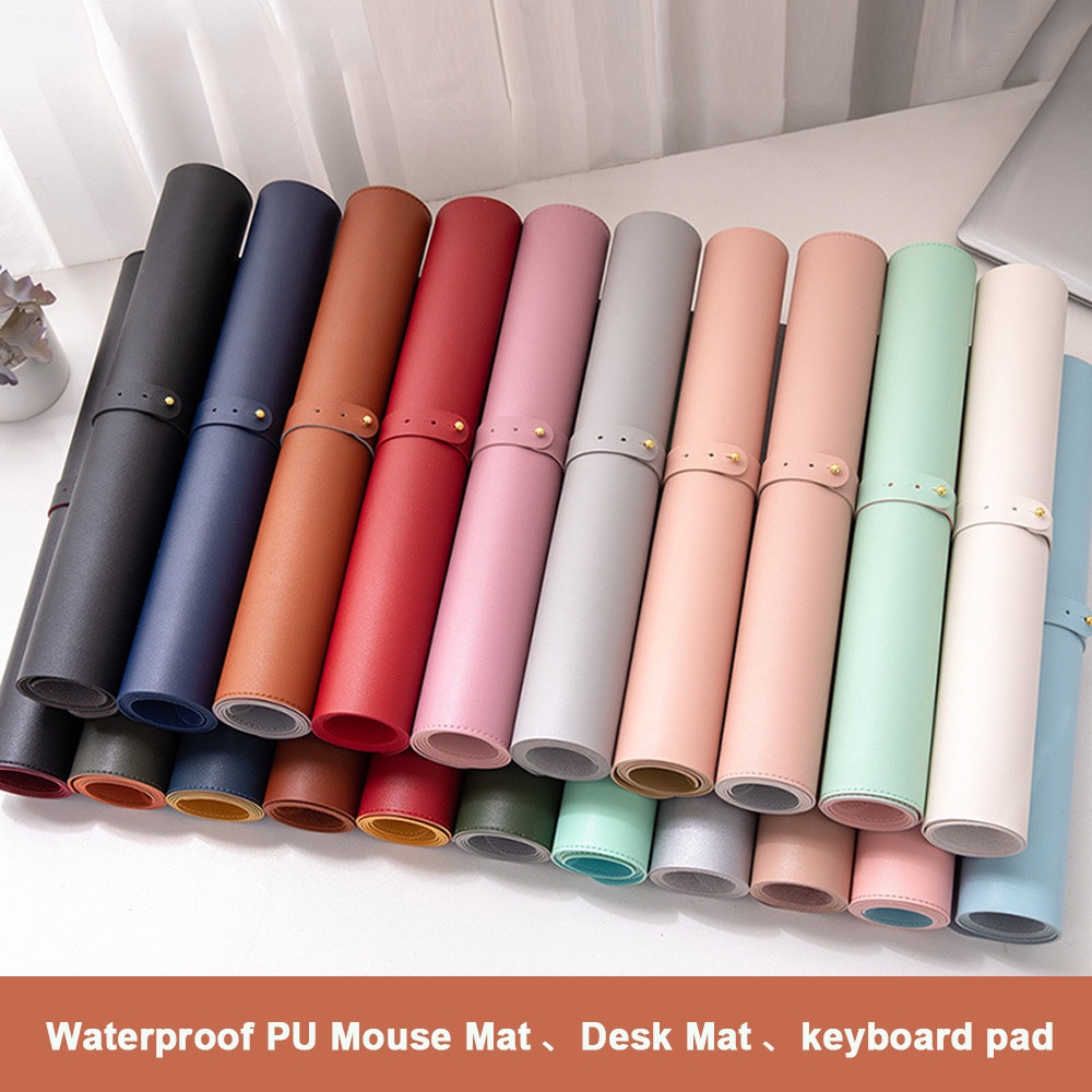 Office Desk Mouse Pad Gaming MousePad Waterproof PU Leather Desk Mat ...
