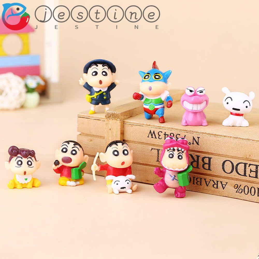 JESTINE 8Pcs/set Crayon Shinchan Action Figures Gifts Toy Figures ...