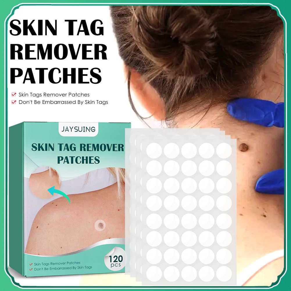 120pcs/box Warts Remover Patch Safe Painless Skin Tags Patches Pimple ...