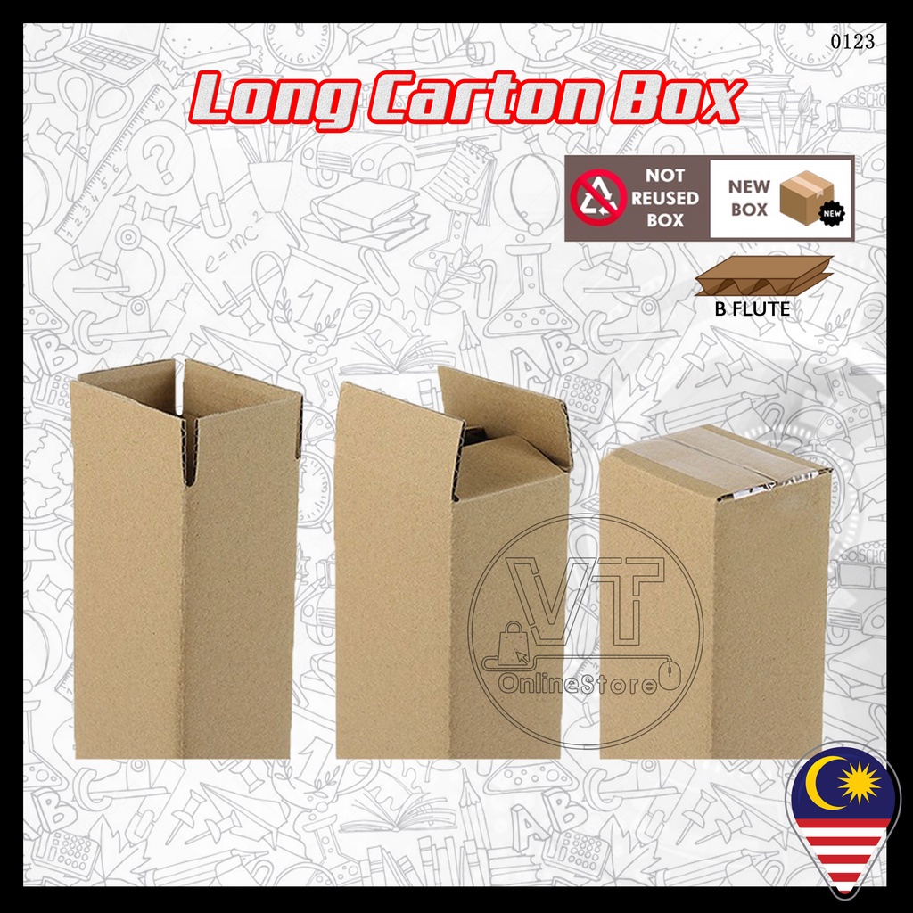 Long Size Packing Box Packaging Box Carton Box Paper Boxes Kotak ...