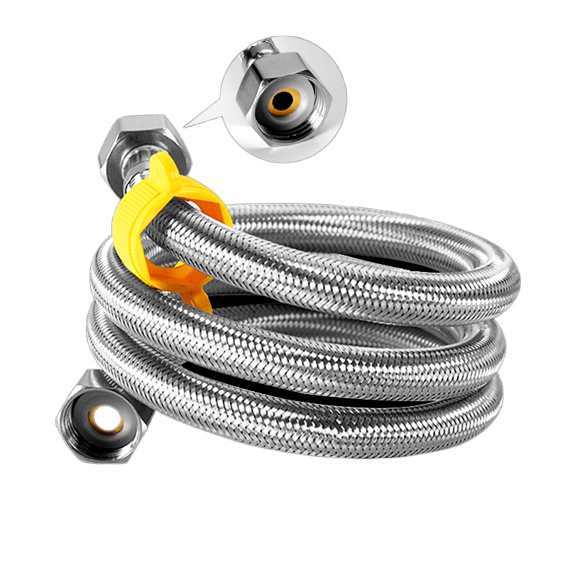 [WDY] 20mm 1/2 DN15 Water Inlet Hose 304 Stainless Steel Braided Pipe ...
