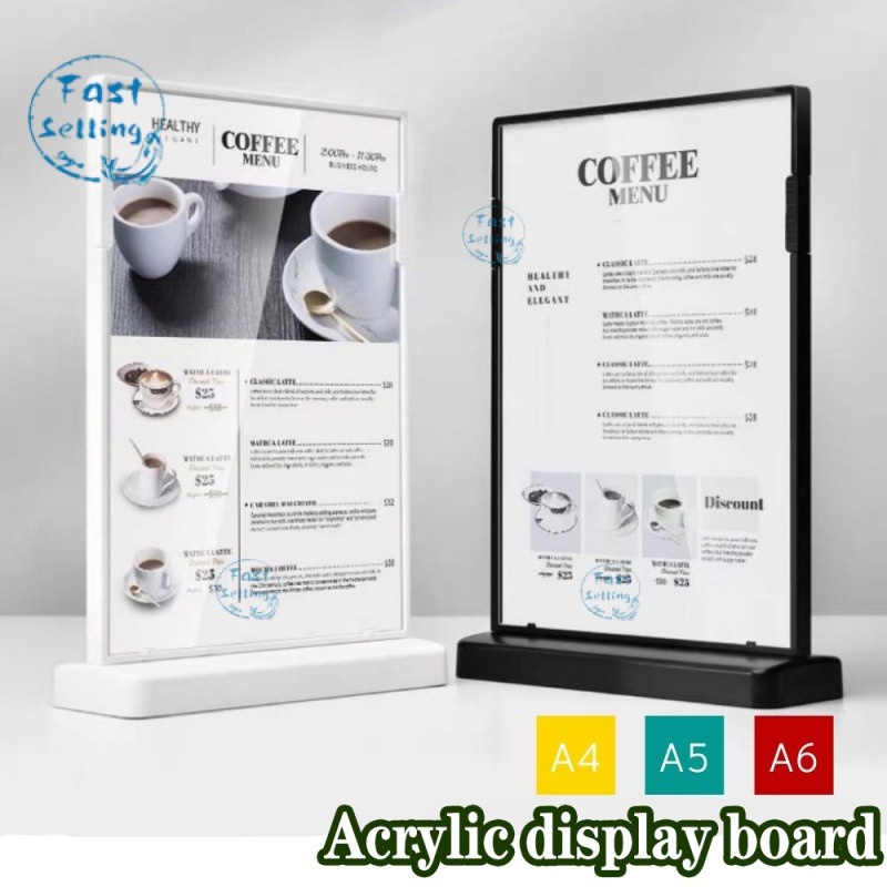 Acrylic Display Card Menu Rack Desktop Billboard Board Standing ...