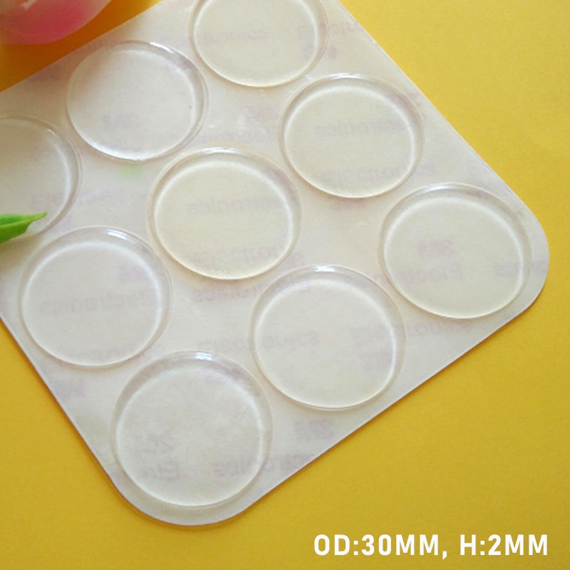 9Pcs 30x2Mm Soft Silicone Rubber Feet Pads Protector Anti Slip Silicone ...