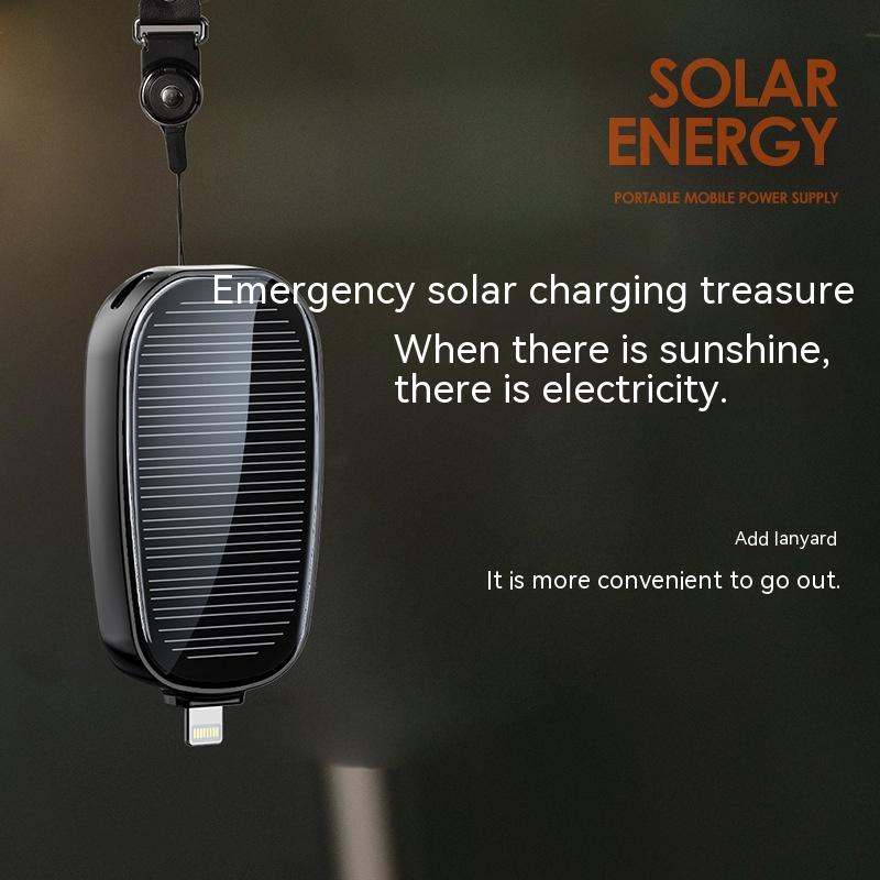 Portable solar keychain mini emergency charging treasure outdoor ...