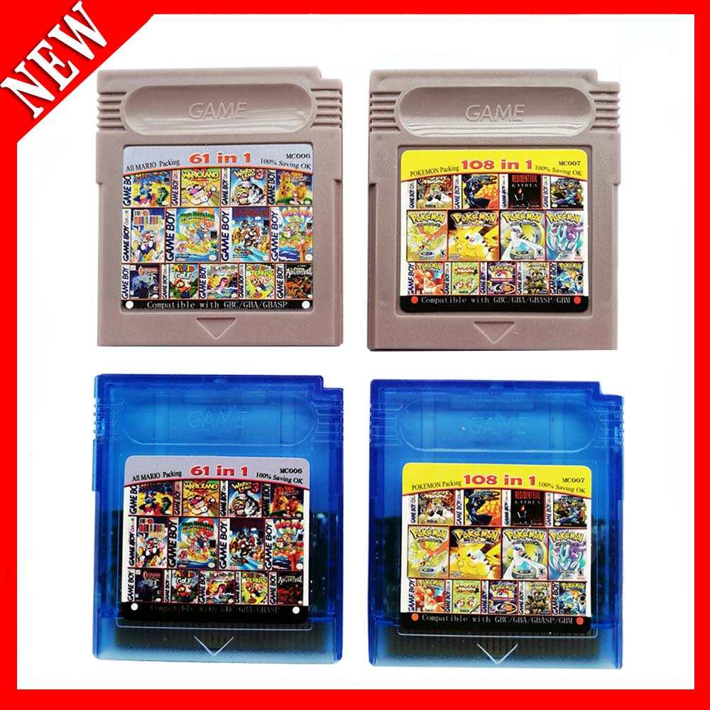 GBC game card 61 in one Pokemon Mario English version or 108 games in ...