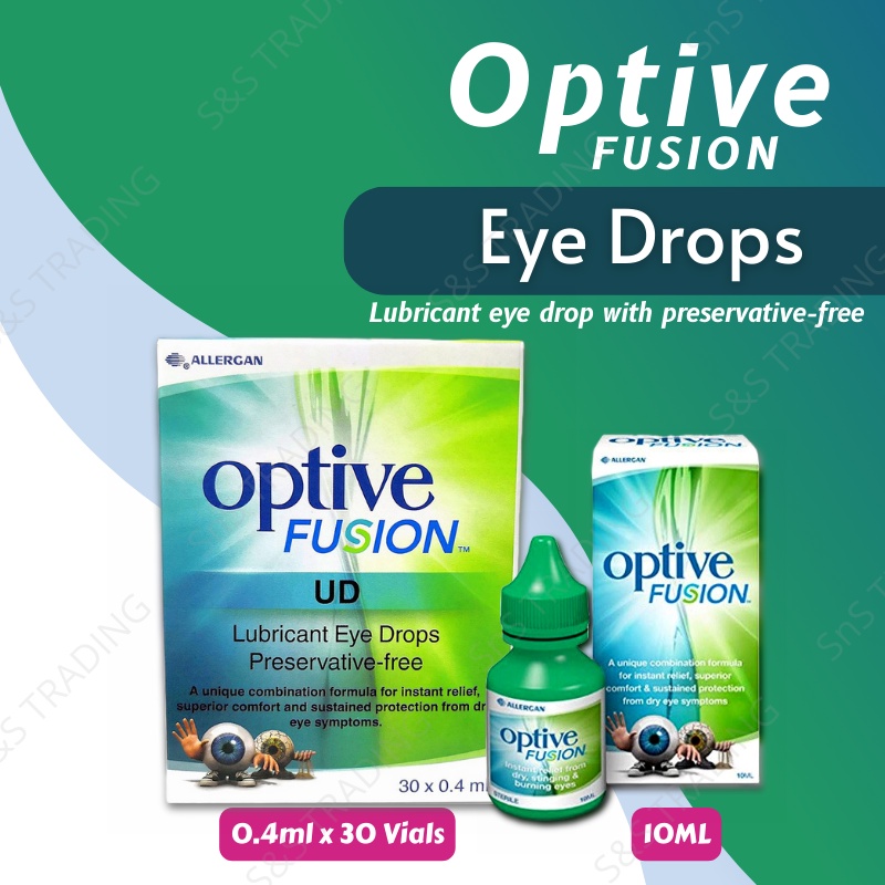 Allergan Optive Fusion Eye Drops 10ml / Optive Fusion UD 30 x 0.4ml ...
