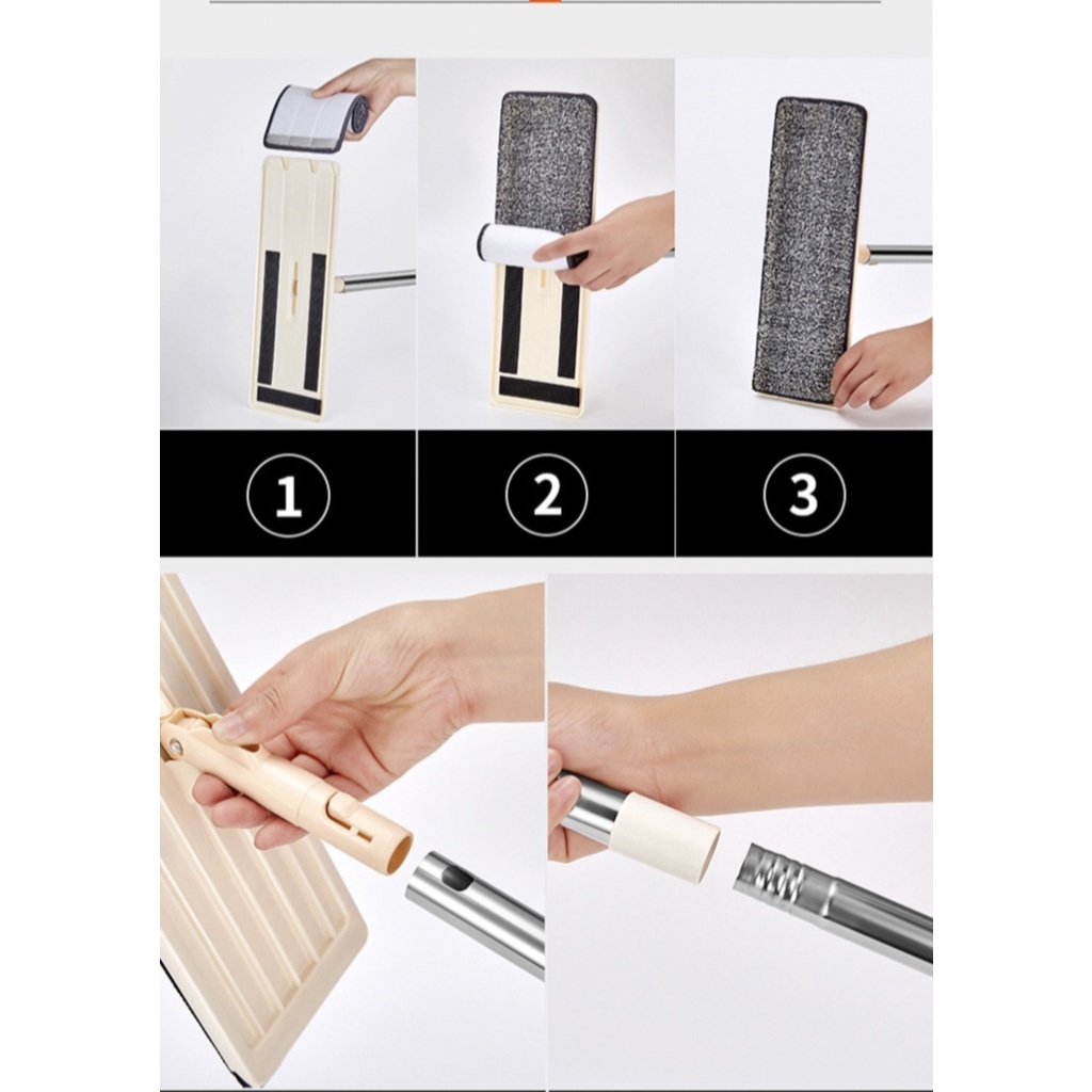 Floor Mops Floor Cleaning Free Hand Mop HandWash Free Squeeze Mop With ...