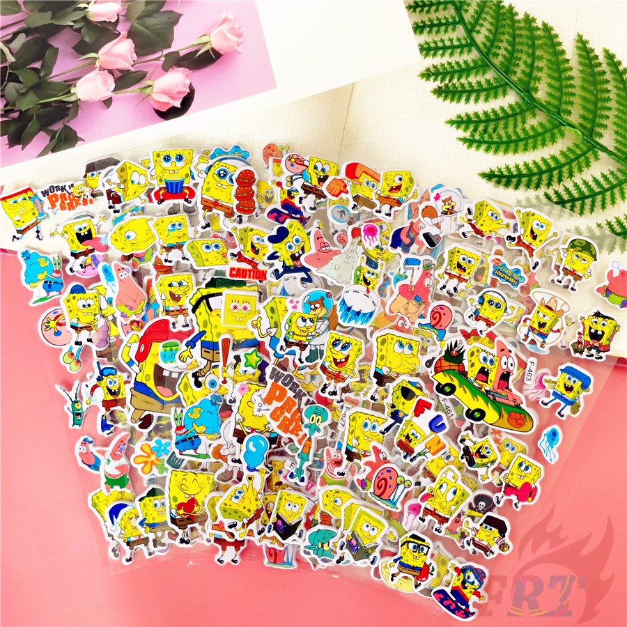 12Sheets/set SpongeBob SquarePants Series 01 DIY Rewards Sticker ...