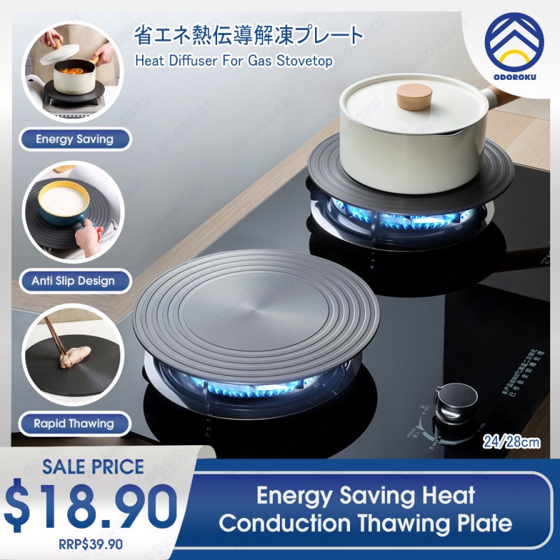 ODOROKU Stove Holder Conduction Stove Top Plate 24/28cm Heat Diffuser ...