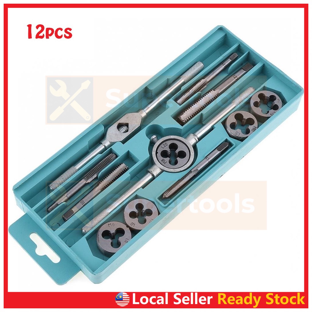 12/20/40pcs tap and die set tap wrench die handle screw thread ...