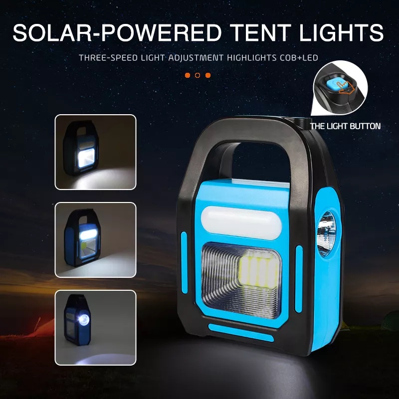 Solar Charger Emergency Light Flashlight Portable LED Rechargeable ...