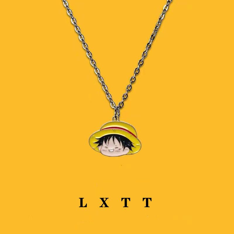 One Piece Luffy Zoro Necklace Japanese Anime Peripheral Cartoon Two ...