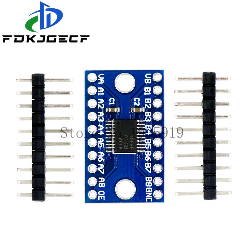 3.3V 5V TXS0108E module 8 Channel Logic Level Converter Convert TTL Bi ...