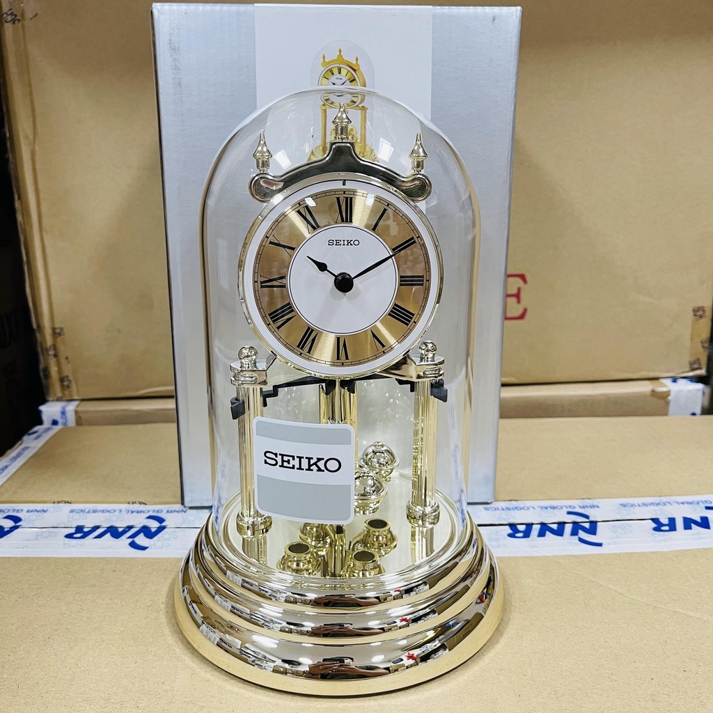 Seiko QHN006G Anniversary Mantel Rotating Pendulum Clock | Shopee Singapore