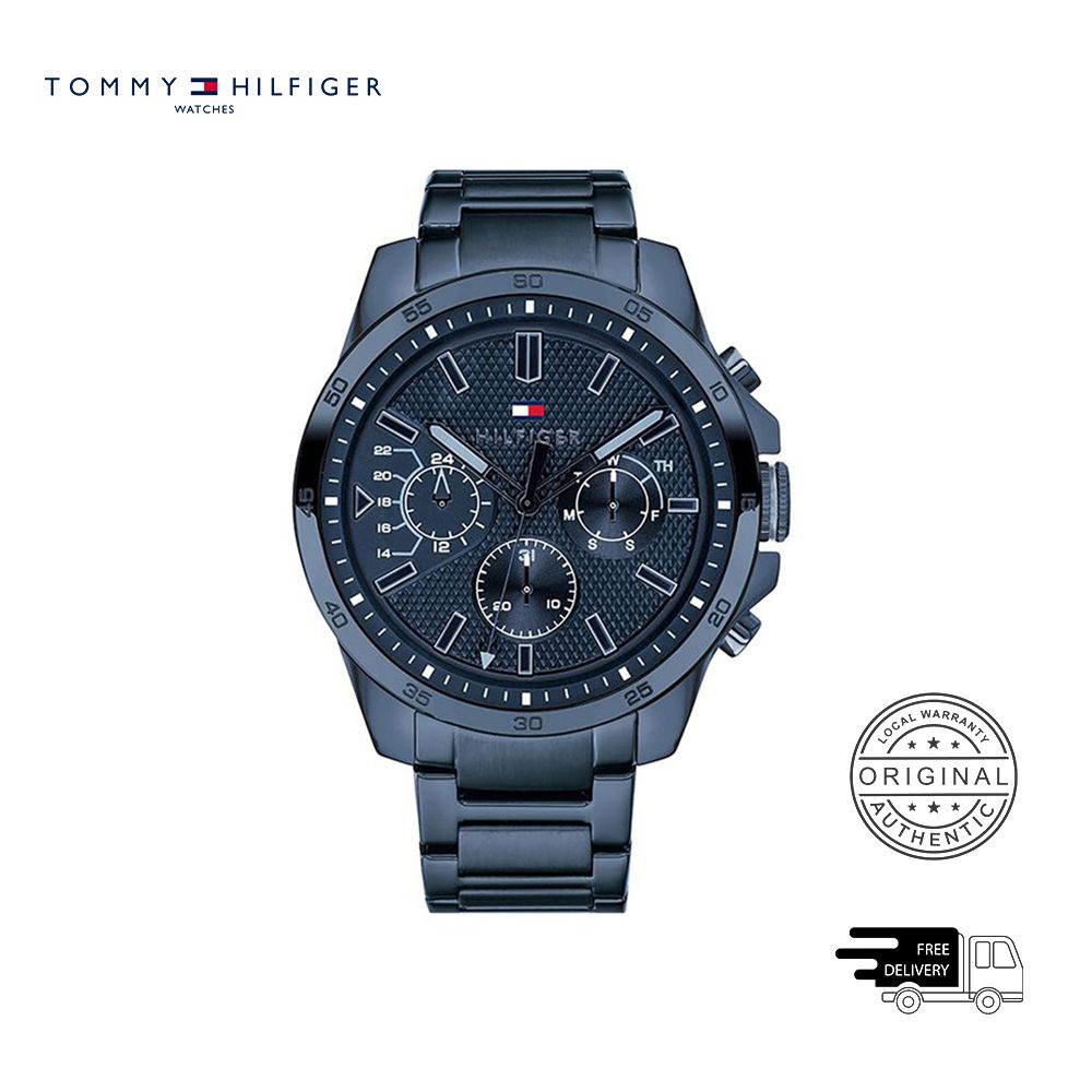 Tommy Hilfiger Navy Men's Watch 1791560 | Shopee Singapore