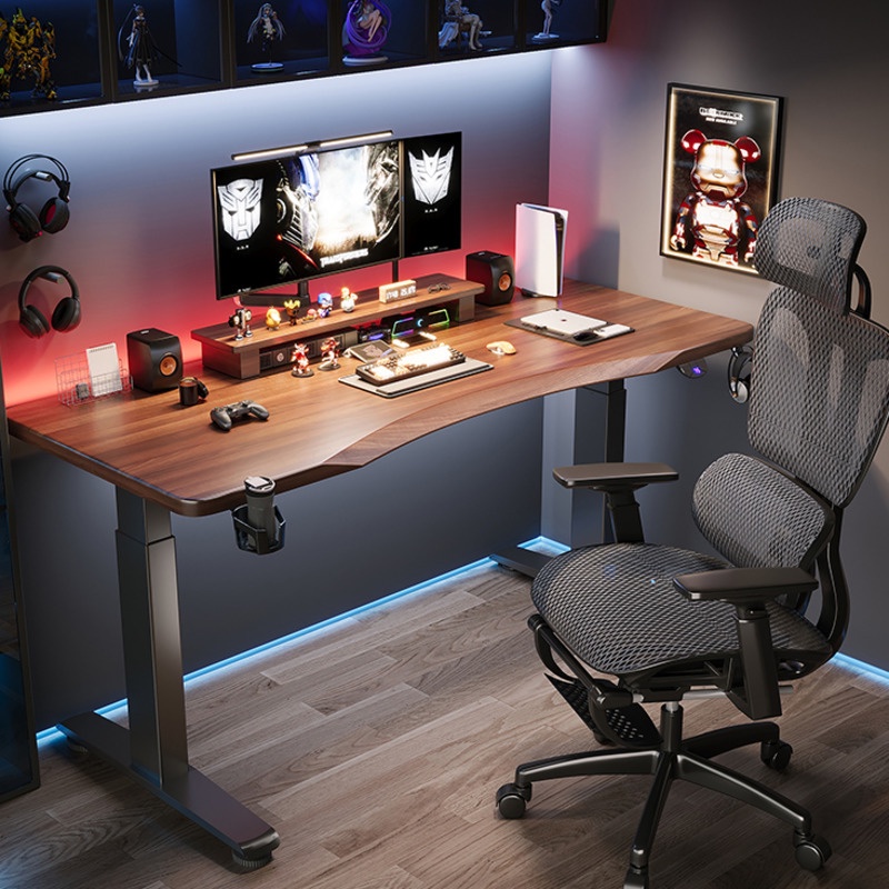 Electric lifting table, solid wood esports table, computer desk, office ...