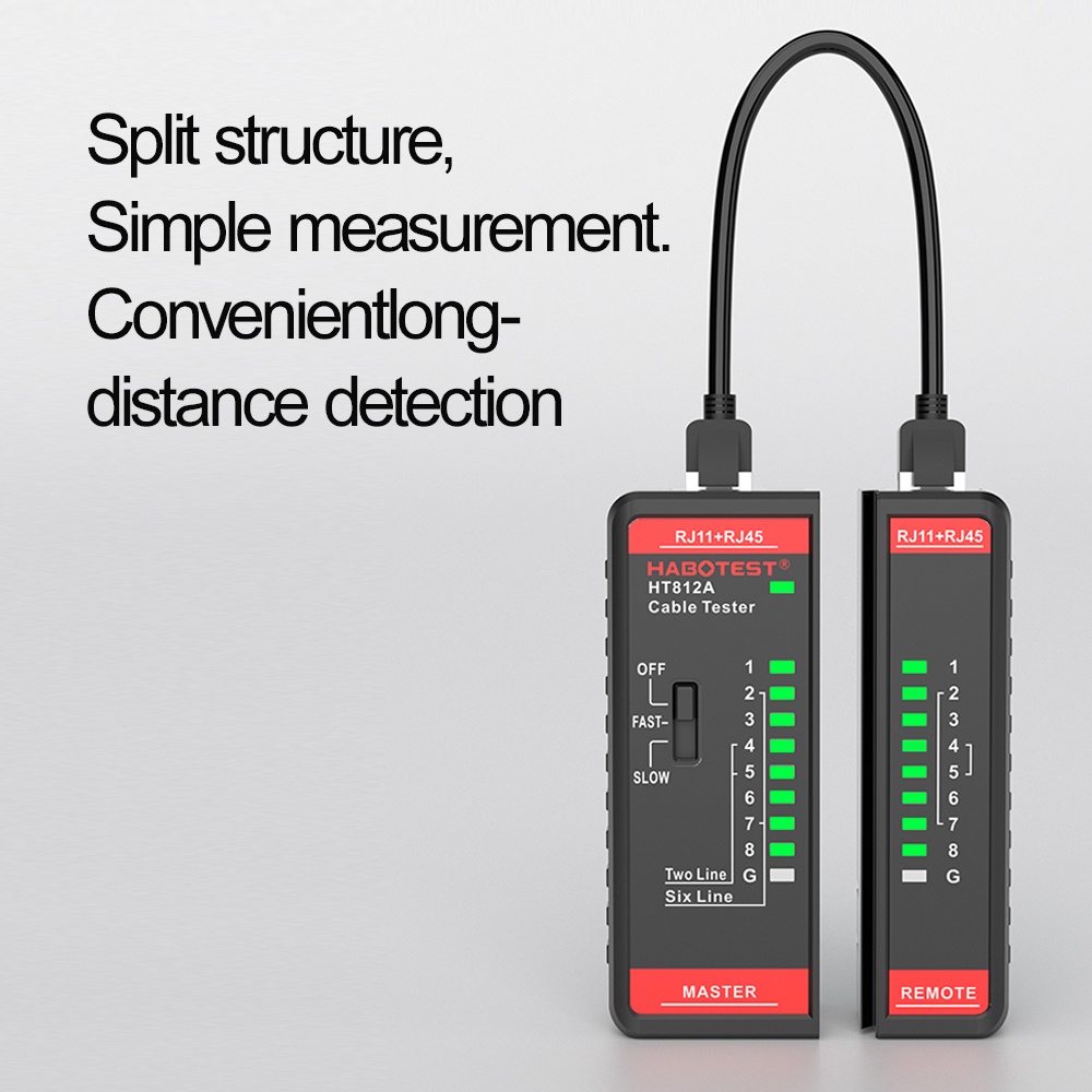 HABOTEST HT812A Network Cable Tester Wire Tracker Telephone Line Test ...