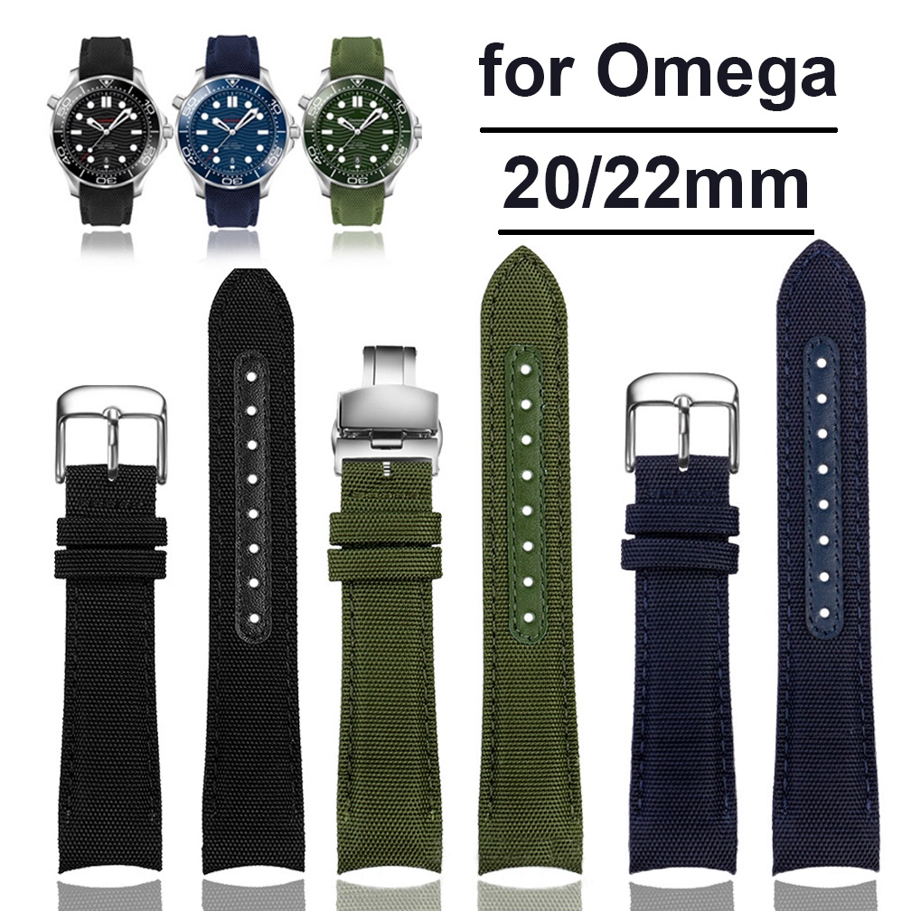 20mm 22mm Nylon Watch Strap for Omega Seamaster 300 Replacement Belt ...