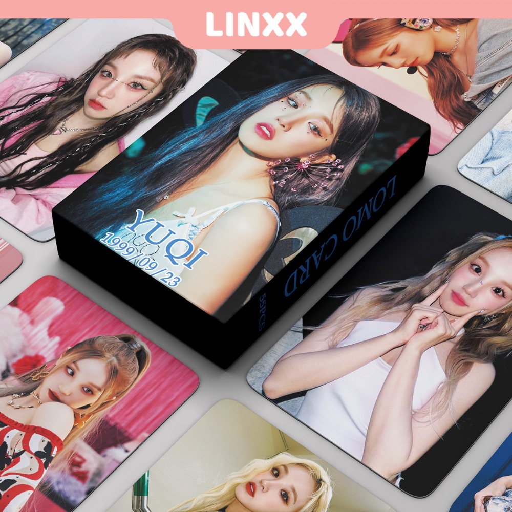 LINXX 55 Pcs (G)I-DLE YUQI Album Lomo Card Kpop Photocards Postcards ...