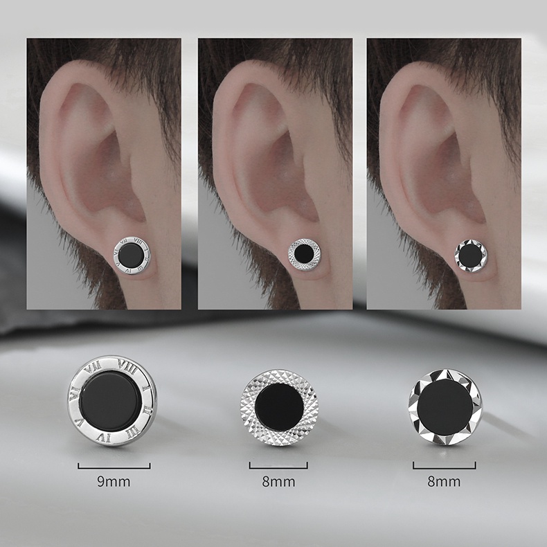 Hikaw for Men Black Earings for Men Mini Stud Earrings for Women ...