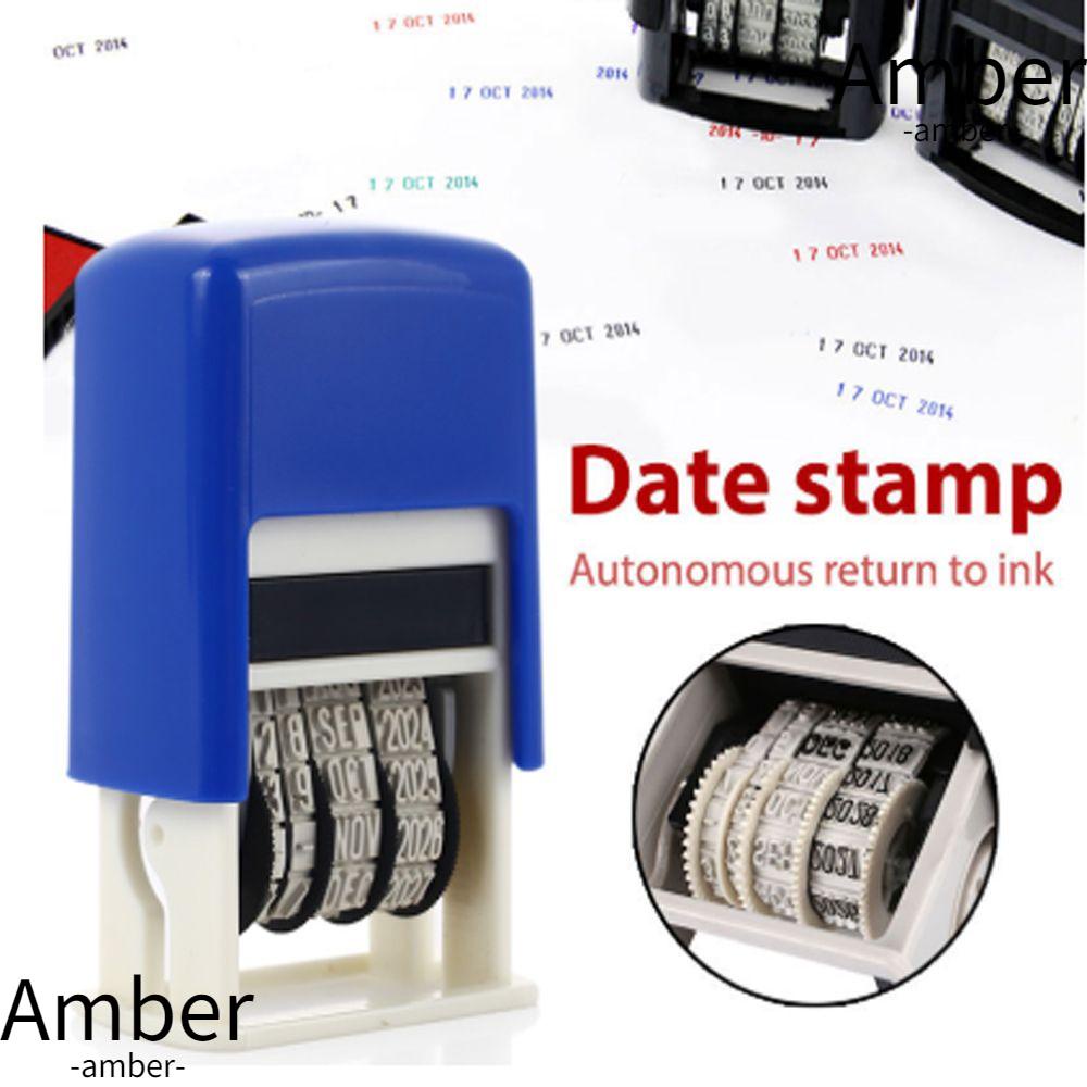 AMBER Ink Date Stamp School Office Supplies Scrapbook DIY Plastic ...