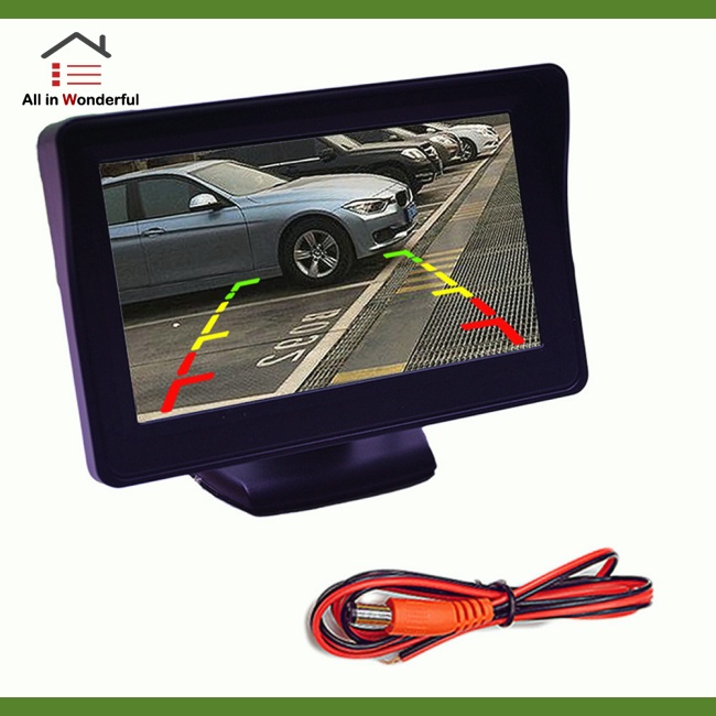 WS 4.3-inch Hd Car Monitor Tft Screen 2-way Signal Input Parking Rear ...
