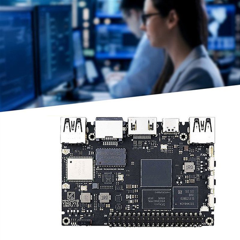 For Khadas VIM3 Amlogic A311D 2GB LADDR4 16GB EMMC Android 9.0 Artificial Intelligence NPU 5.0 ...
