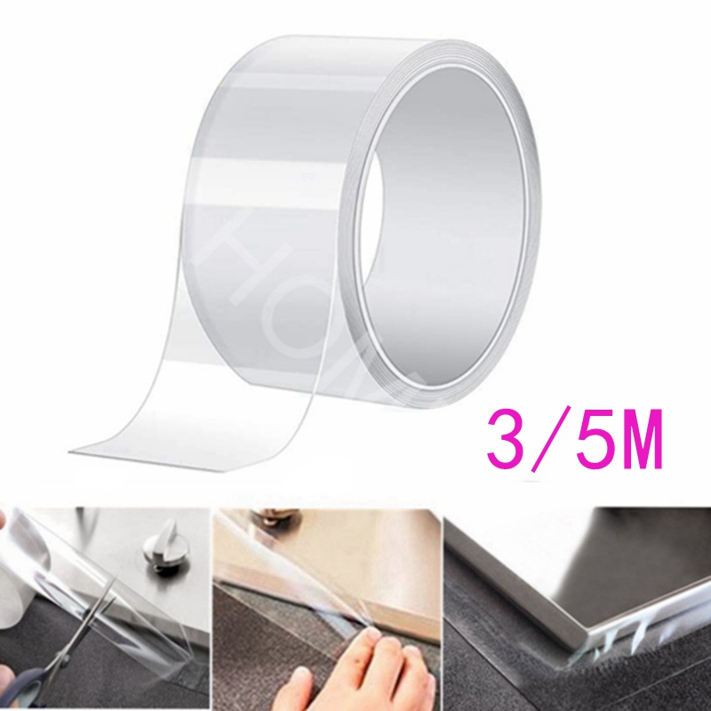 3/5M Waterproof Kitchen Sink Clear Tape Mildewproof Nano Tape Bathroom ...