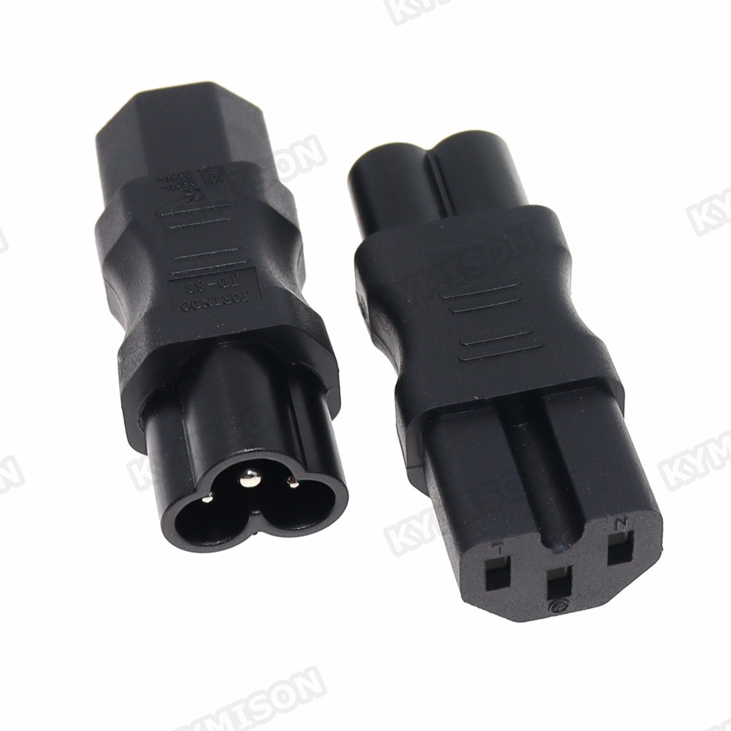 IEC 320 C6 Male To C15 Female Power Adapter Converter Plug C5 To C14 ...
