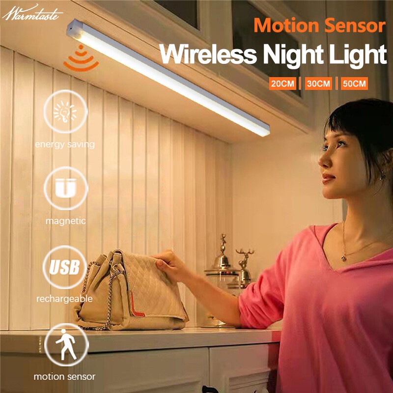 【Ready Stock】Vimite 20/30/50cm LED Motion Sensor Night Light USB ...