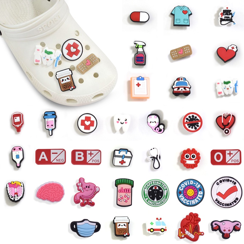 Mask Teeth Jibbits for Croc Medical Shoe Charms Stethoscope Dentisit ...