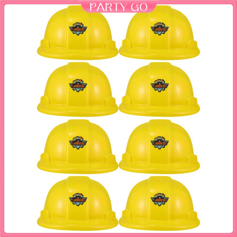 8 Pcs Kids Party Hats Tool Hat Pla- Builder Hats Construction Hat Child ...