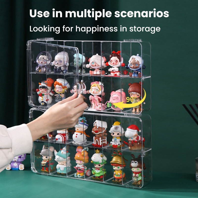 Wall-mounted Blind Box Display Case Widen Transparent Plastic Display ...