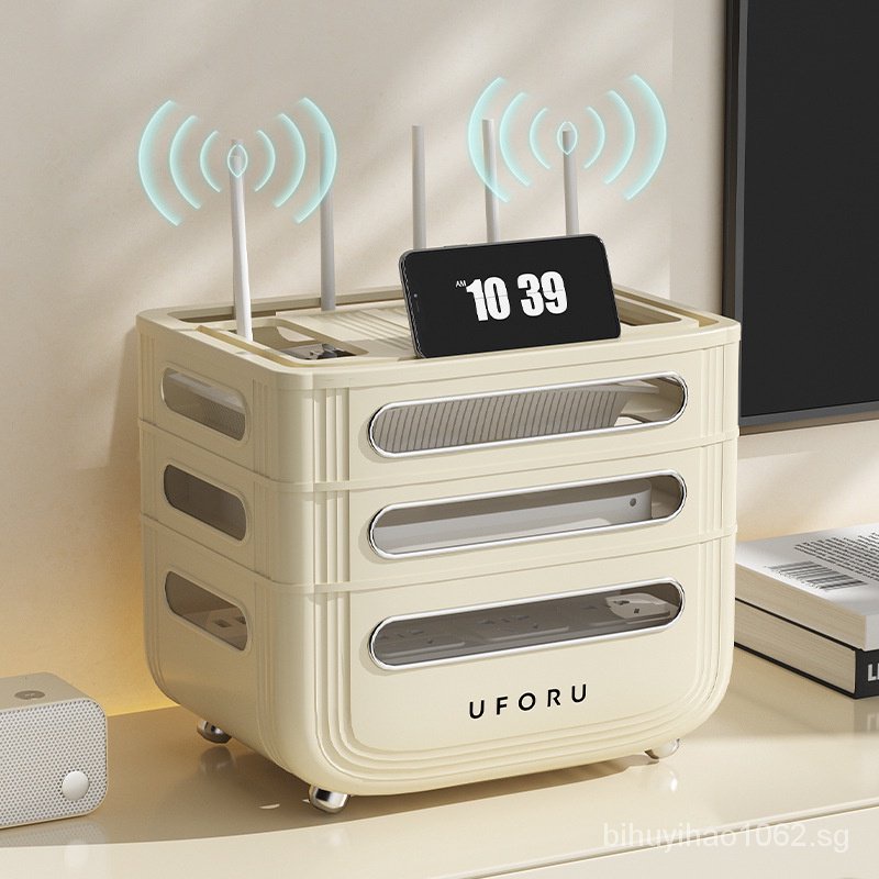 *wifi router storage box simple style home living room desktop set-top ...