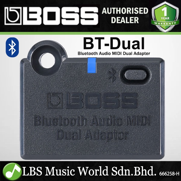 Boss BT-Dual Bluetooth Audio MIDI Dual Wireless Expansion Adapter (BT ...